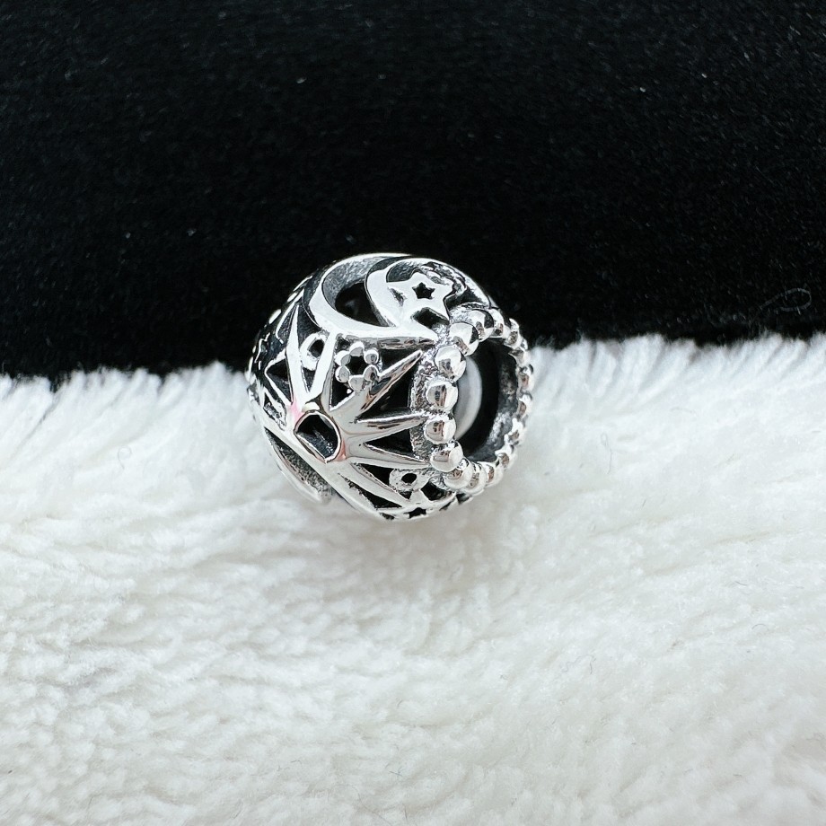 Pre-owned Pandora 925 Silver Sun and Stars & Moon Openwork Charm ...