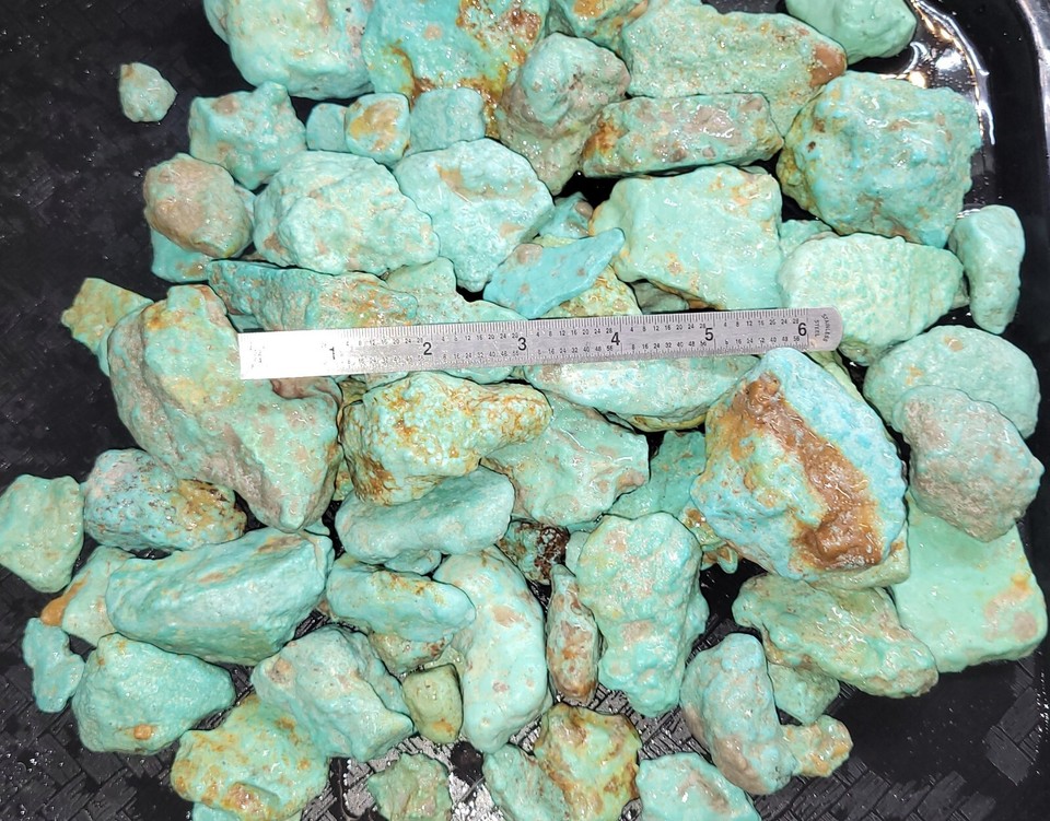 RARE Natural Old Mined #8 Nevada High Grade Turquoise Rough Half Pound ...