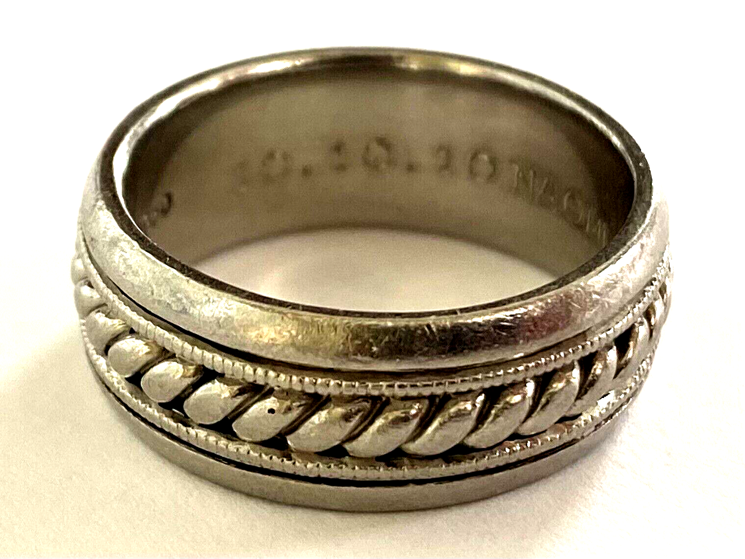 Scott Kay Palladium Pd 950 Rope Braid Design Ladies Ring Wedding Band ...