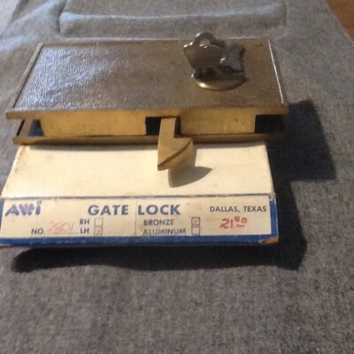 Vintage Bronze Gate Lock No 2801 NIB | eBay