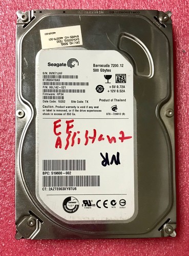 Seagate ST3500418AS 500GB, Internal, 7200 RPM, 3.5" Hard Drive, Storage ...