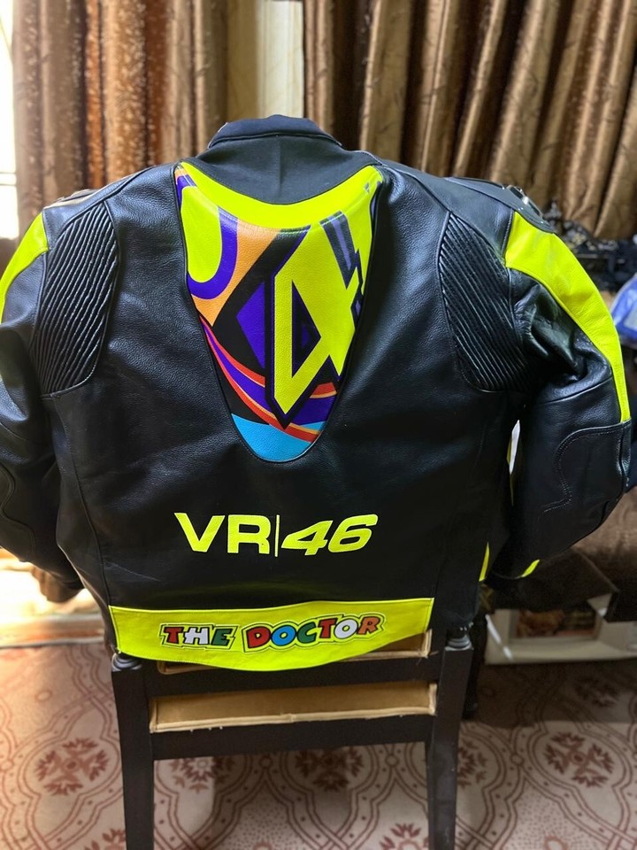 VR46 Valentino Rossi Motorcycle Racing Leather Jacket Men’s Biker Moto ...