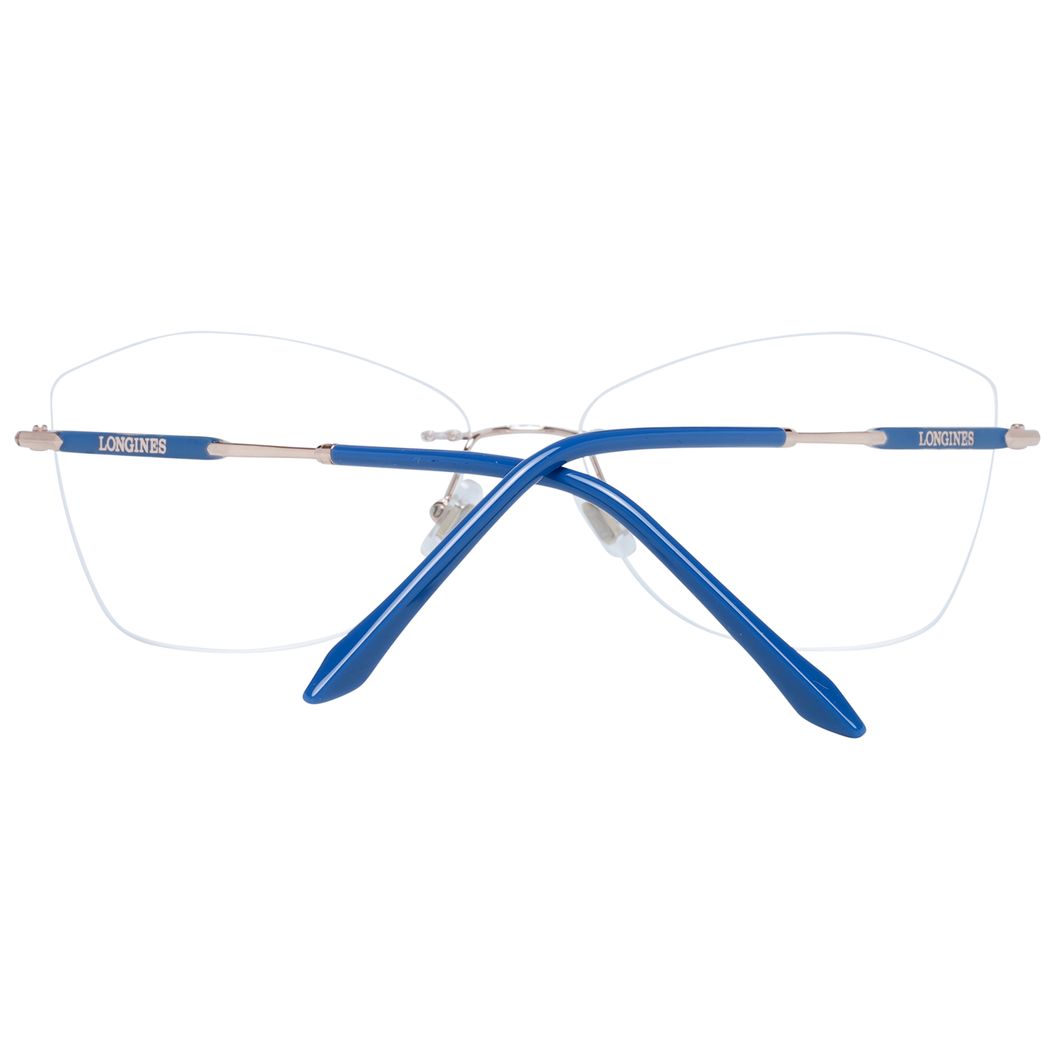Longines LG5010-H 033 Rose Gold/Blue Rimless Optical Eyeglasses Frame ...