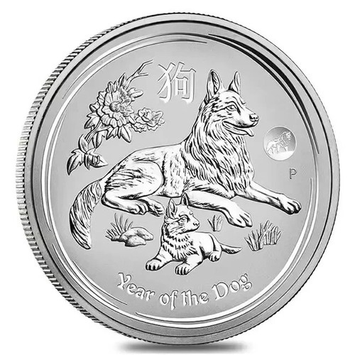 2018 Year of the Dog Lion Privy Mark 1oz Silver Bullion coin 30,000 ...