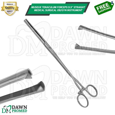 MUSEUX Tenaculum Forceps 9.5" Straight Surgical OB/GYN Instrument ...