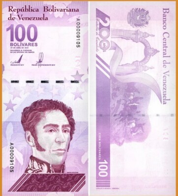 10x notes VENEZUELA 100 Bolivares VES 2021 series Banknotes Circulated ...