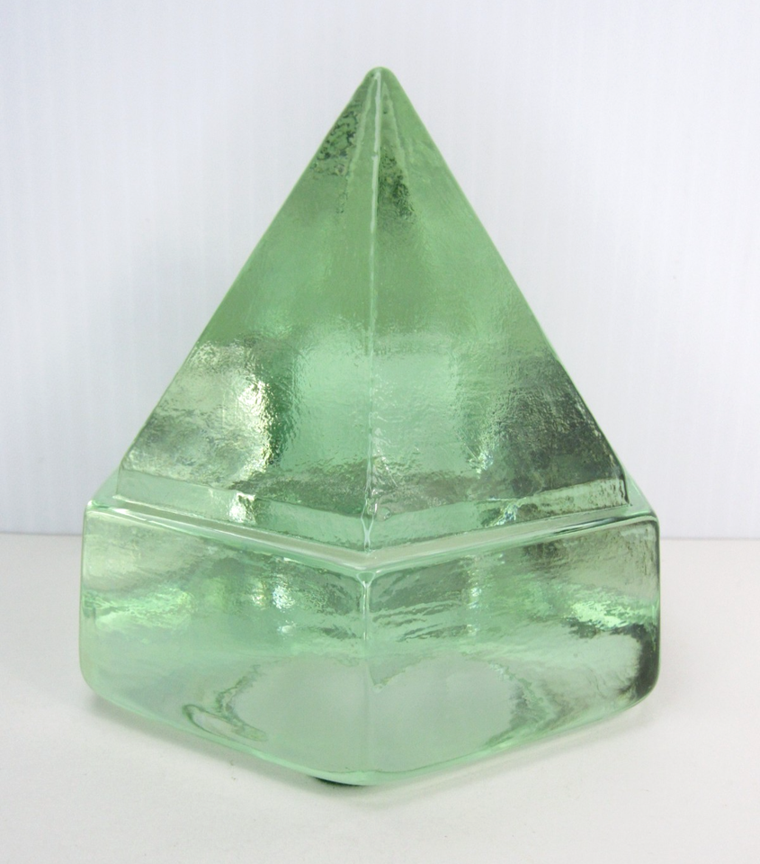 Vtg RARE Glass Ship Deck Prism Hexagon Mystic Green Paperweight ...