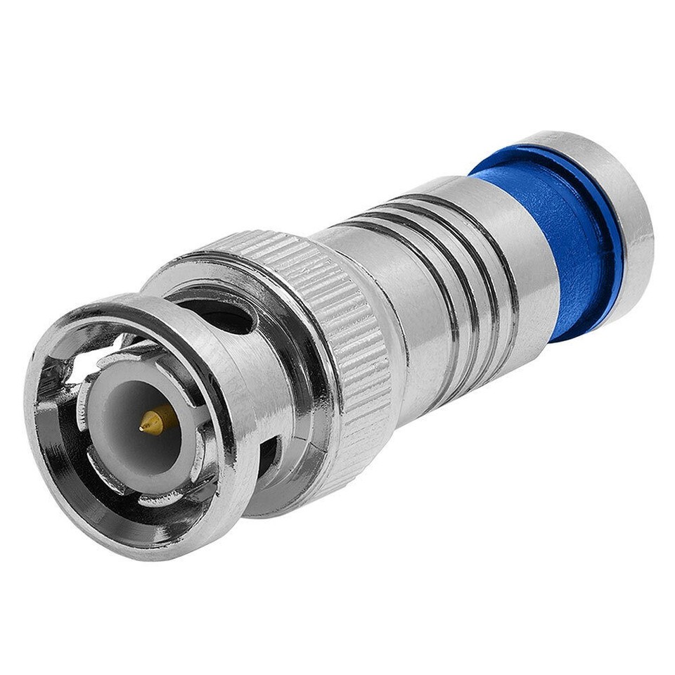 10 Pack BNC Compression Connector for RG59 Coaxial Cable 360º Radial ...