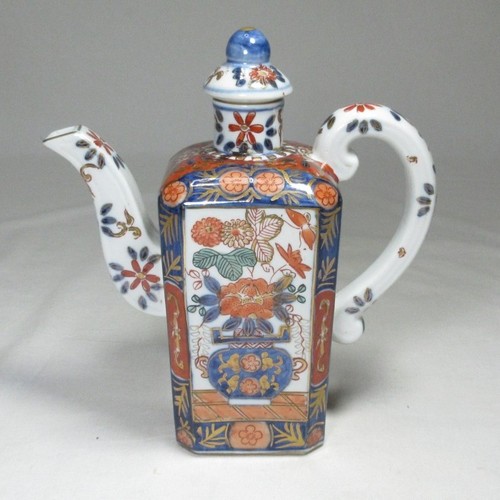 B0809: Rare high-class Japanese old IMARI colored porcelain pitcher of ...