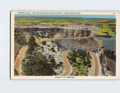 Postcard Rowena Loop "On the Columbia River Highway" Near Mayer Park ...