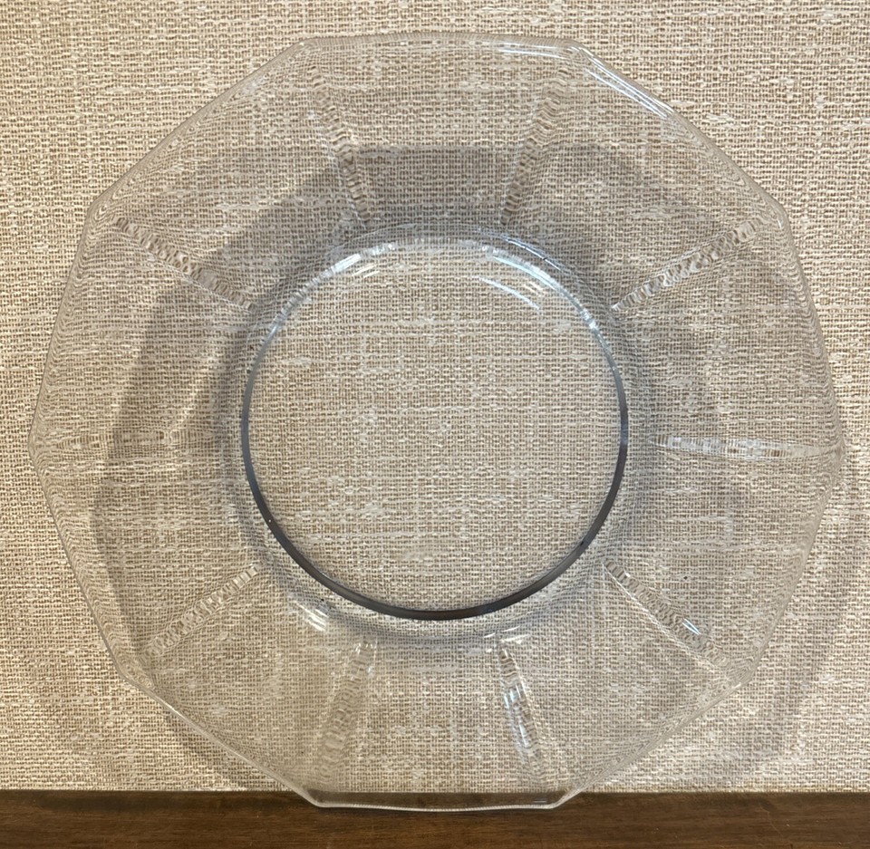 Vintage Cambridge Light Blue Glass Decagon Bowl And Plate Set | eBay