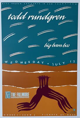 Todd Rundgren Concert Poster 1989 F-109 Fillmore | eBay
