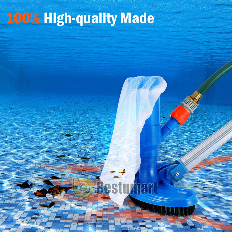 Swimming Pool Spa Suction Vacuum Head Cleaner Cleaning Pond Tool Kit ...
