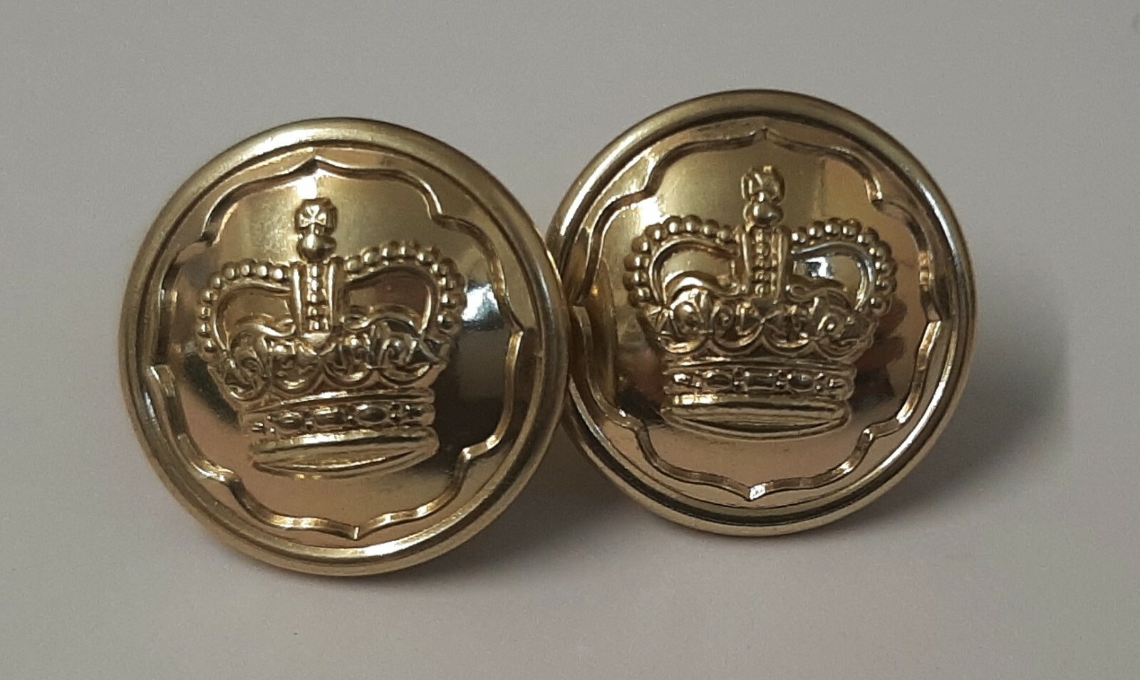 Genuine British Military Issue Royal Crown And Border Buttons 2 Pairs ...