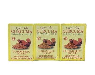 Queen Skin CURCUMA naturally essential Turmeric Soap Brightening Clear ...