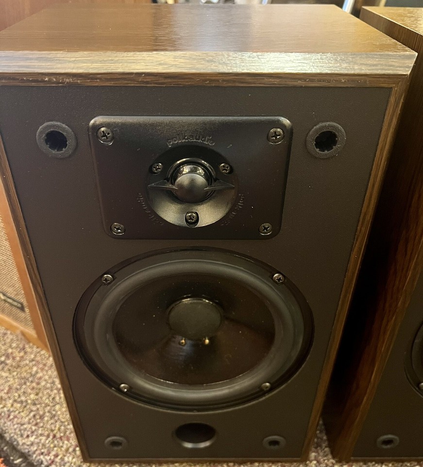Vtg Polk Audio Monitor 4 Series 2 Simulated Wood Grain Stereo Speakers ...
