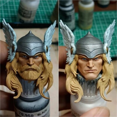 1/12 Painted Retro Thor Odinson Head Carved Fit For 6'' ML Action ...