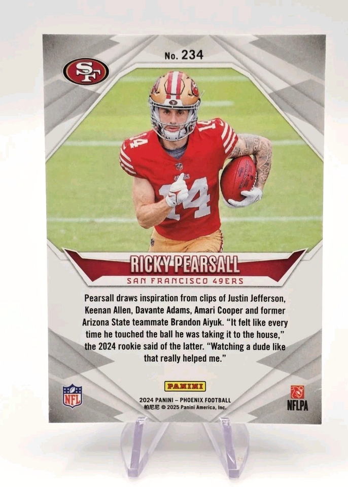 2024 Panini Phoenix - Ricky Pearsall Purple Fade Holo Prizm Rookie Card ...