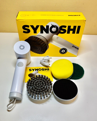 Synoshi Cordless Power Spin Scrubber Rechargeable 7" New Open Box | eBay