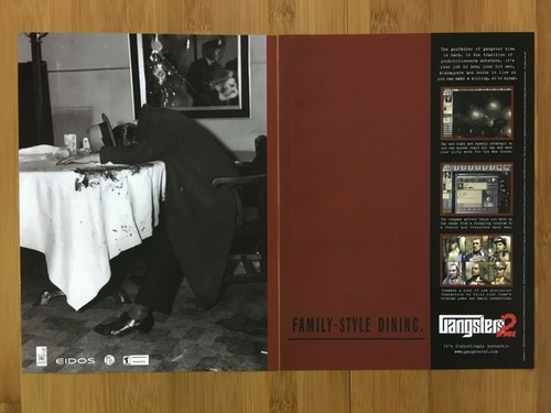 Gangsters 2: The Mobster Sim PC 2001 Print Ad/Poster Official Authentic ...