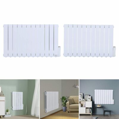 Electric Oil Filled Radiator LCD 24 Hour Timer Thermostatic Wall ...