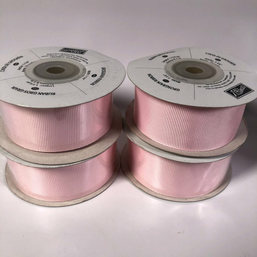 Stampin' Up Ribbon Grosgrain Pink Pirouette 1 1/4" 40 Yards Lot of 4 | eBay
