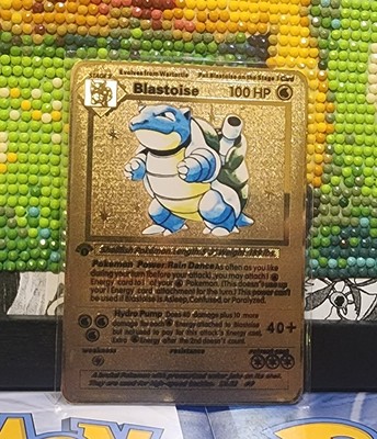 Pokemon Blastoise Metal Card custom | eBay