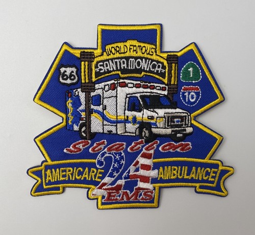 AMERICARE AMBULANCE SANTA MONICA CA EMS FIRE PATCH CALIFORNIA PIER PCH ...