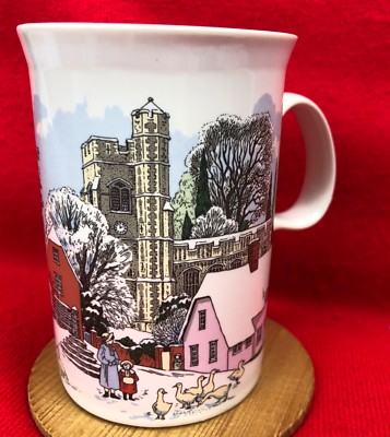 Dunoon Coffee Mug Victorian Winter Town Scene Geese, church Christmas ...
