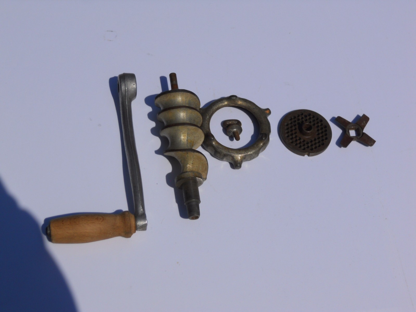 Antique German kitchen meat grinder iron cast Alexanderwerk # 8 marked ...