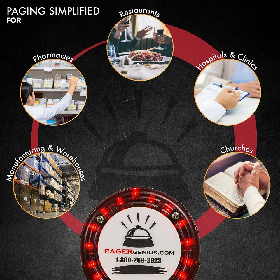 Brand New Pager Genius 50 Restaurant Coaster Pagers *Complete Paging ...