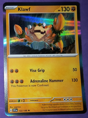 Klawf 122/198 Pokemon TCG Scarlet & Violet HOLO - Near Mint (NM) 2023 ...