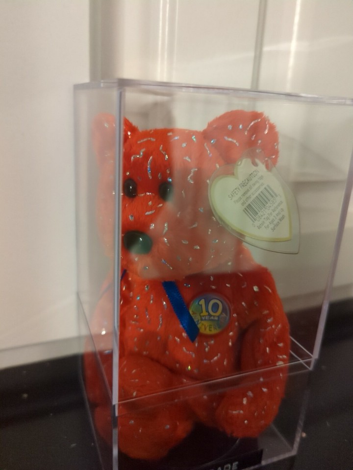 TY Beanie Baby - Red DECADE the Bear | eBay