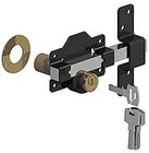 GATEMATE Premium Long Throw Lock - Double Locking, Stainless SteelBlack ...