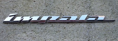 Chevrolet Chevy Impala trunk emblem badge decal script OEM Stock chrome ...