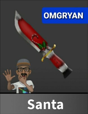 Roblox Murder Mystery 2 SANTA MM2 godly knives and guns | eBay
