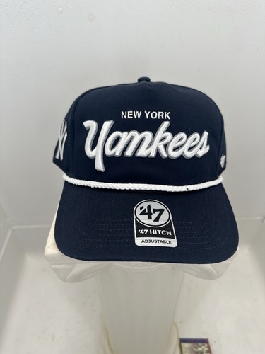 New York Yankees MLB '47 Brand Navy Script Rope Hitch Adjustable Hat | eBay
