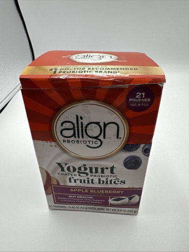 2 BOXES Align Probiotic, Yogurt Coated Probiotic Bites (63 Pouches) Exp ...