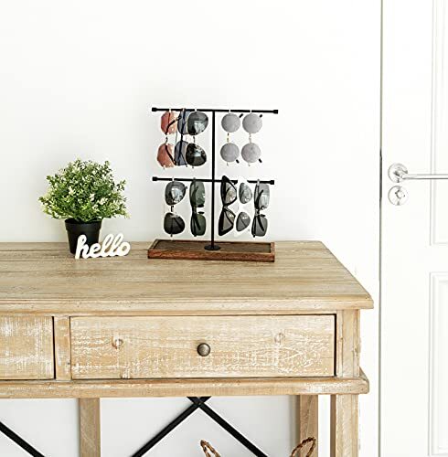 Sunglasses Organizer Rustic Glasses Storage Display Holder 2 Tier ...