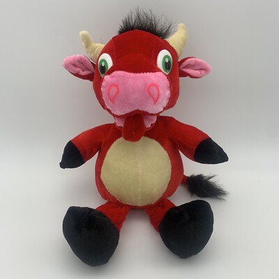 Ideal Toys Direct Lovely Red Bull Valentine’s Day Stuffed Animal Plush ...