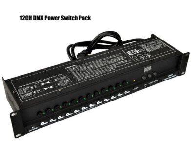 12CH DMX512 Stage Power Switch Pack AC100-240V Console Silicon ...