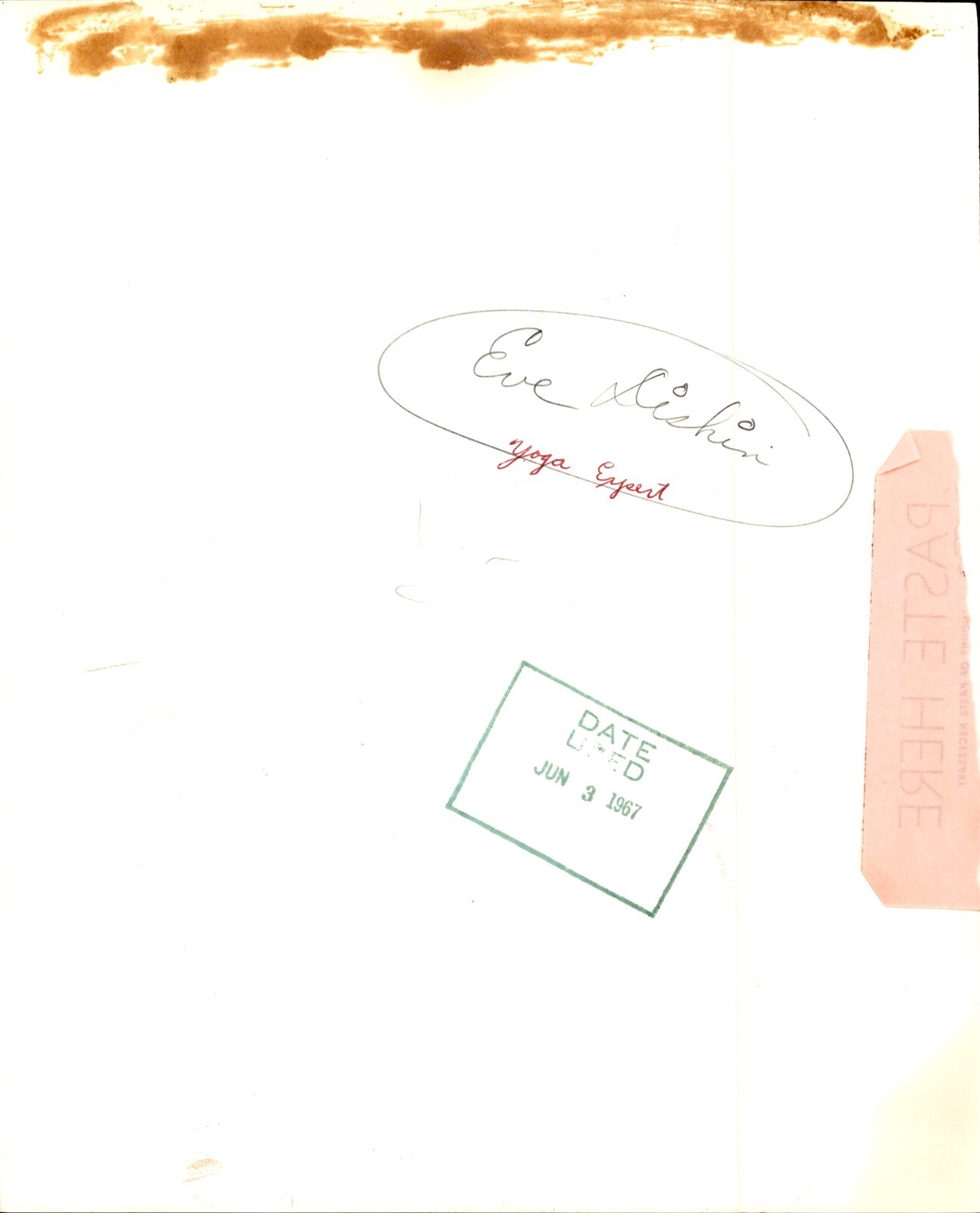 LD306 1967 Original Photo YOGA EXPERT EVE DISKIN Beautiful Leggy Woman ...