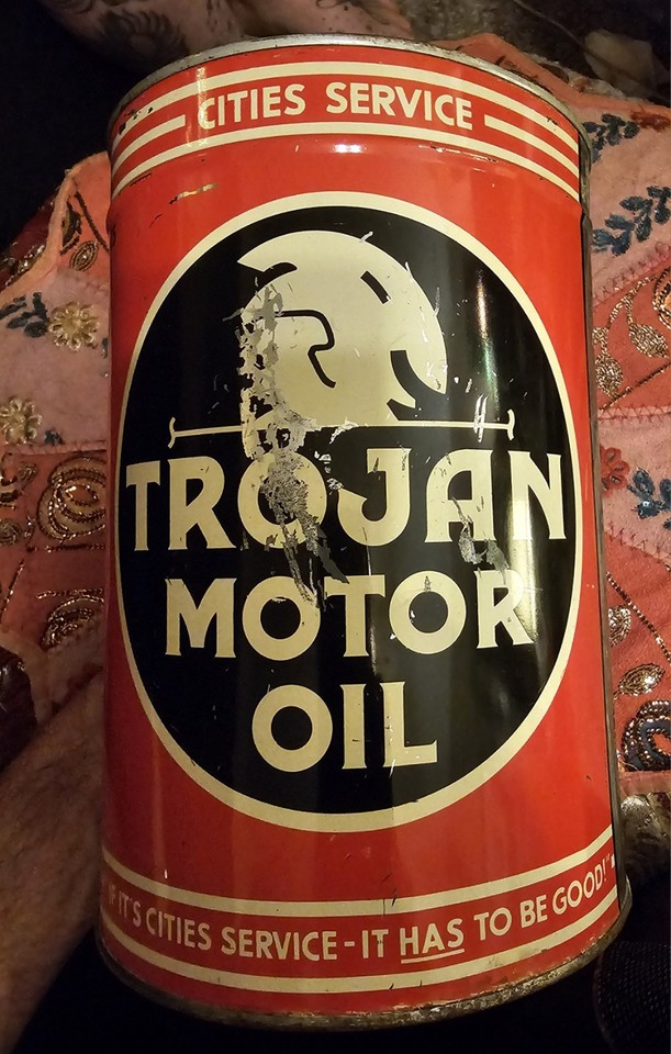 5 Qt Trojan Oil Can 1950s | eBay