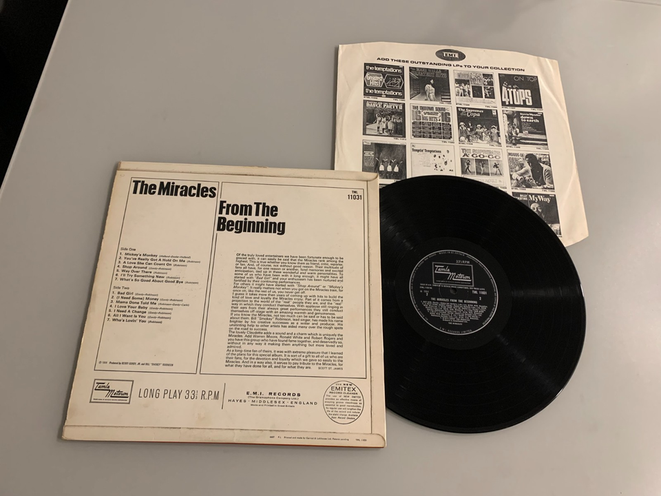 THE MIRACLES..FROM THE BEGINNING..RARE UK FIRST ISSUE ALBUM..MOTOWN...TML 11031 | eBay UK