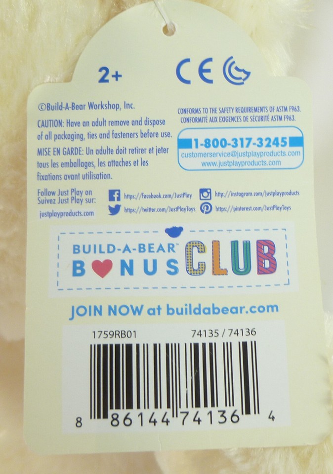 Build-A-Bear Workshop Stuffed Plush Bear 2019 With Tags | eBay