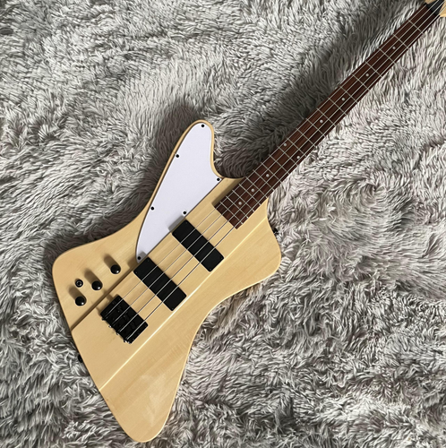 Custom Left-handed Electric Bass Guitar Firebird 4-strings Natural Free ...