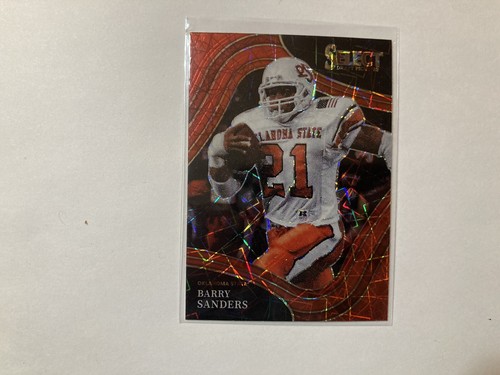 2022 Panini Select Draft Picks Barry Sanders Field Level Red Lazer ...