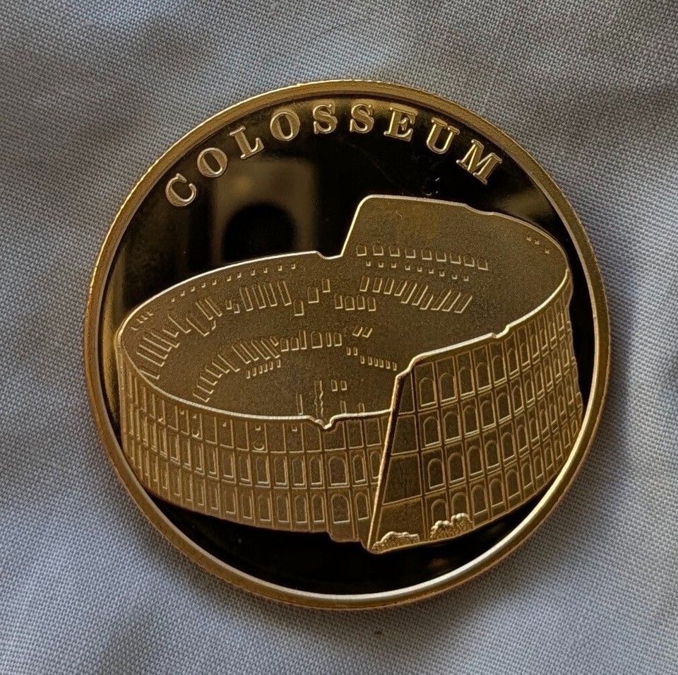 Gladiator Gold Coin Roman Actor Signed Old Colosseum Warrior Killer ...