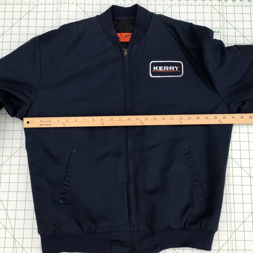 Red Kap Work Bomber Jacket Quilt Lined Men’s Size Large Distressed ...