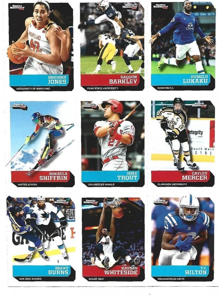 SAQUAN BARKLEY 10 count SI Kids Sports Illustrated MIKE TROUT 2017 ...